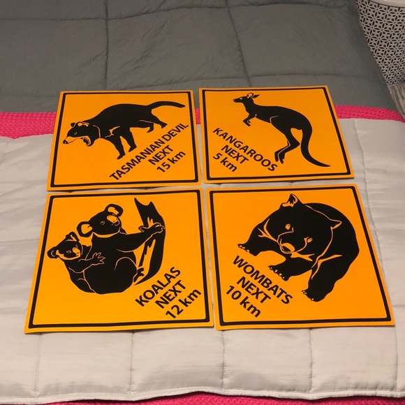 Party Supplies | Cardboard Australian Themed Signs | Poshmark